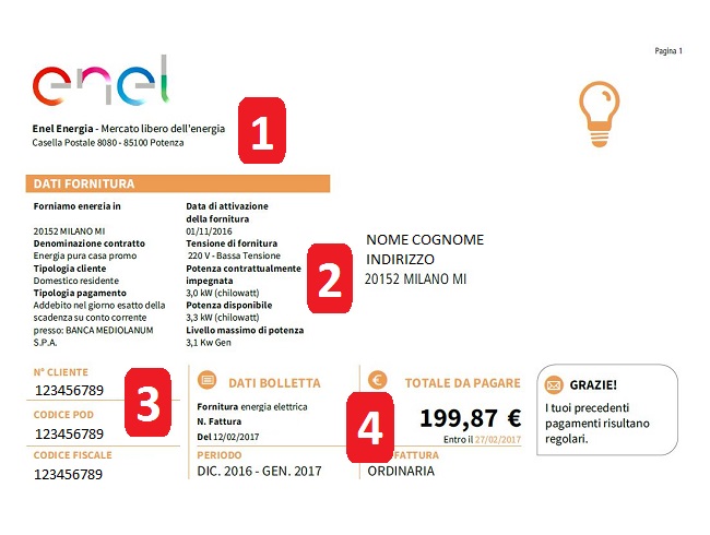 Bolletta luce e gas, leggere le voci di consumo più importanti | Altroconsumo